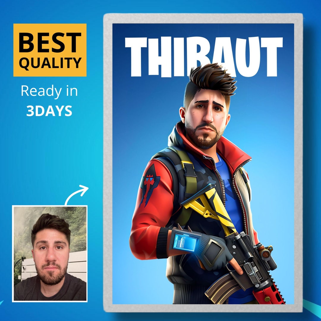 Personalized Battle Royale Gaming Portrait From a Picture, Gamer ...