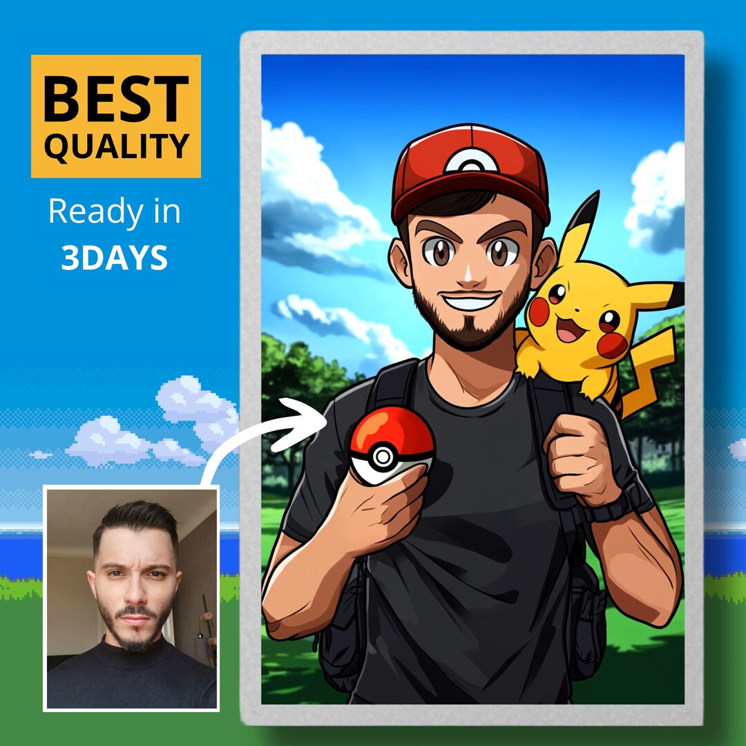 Custom Anime Portrait From a Picture, Anime Poster, Custom Anime ...