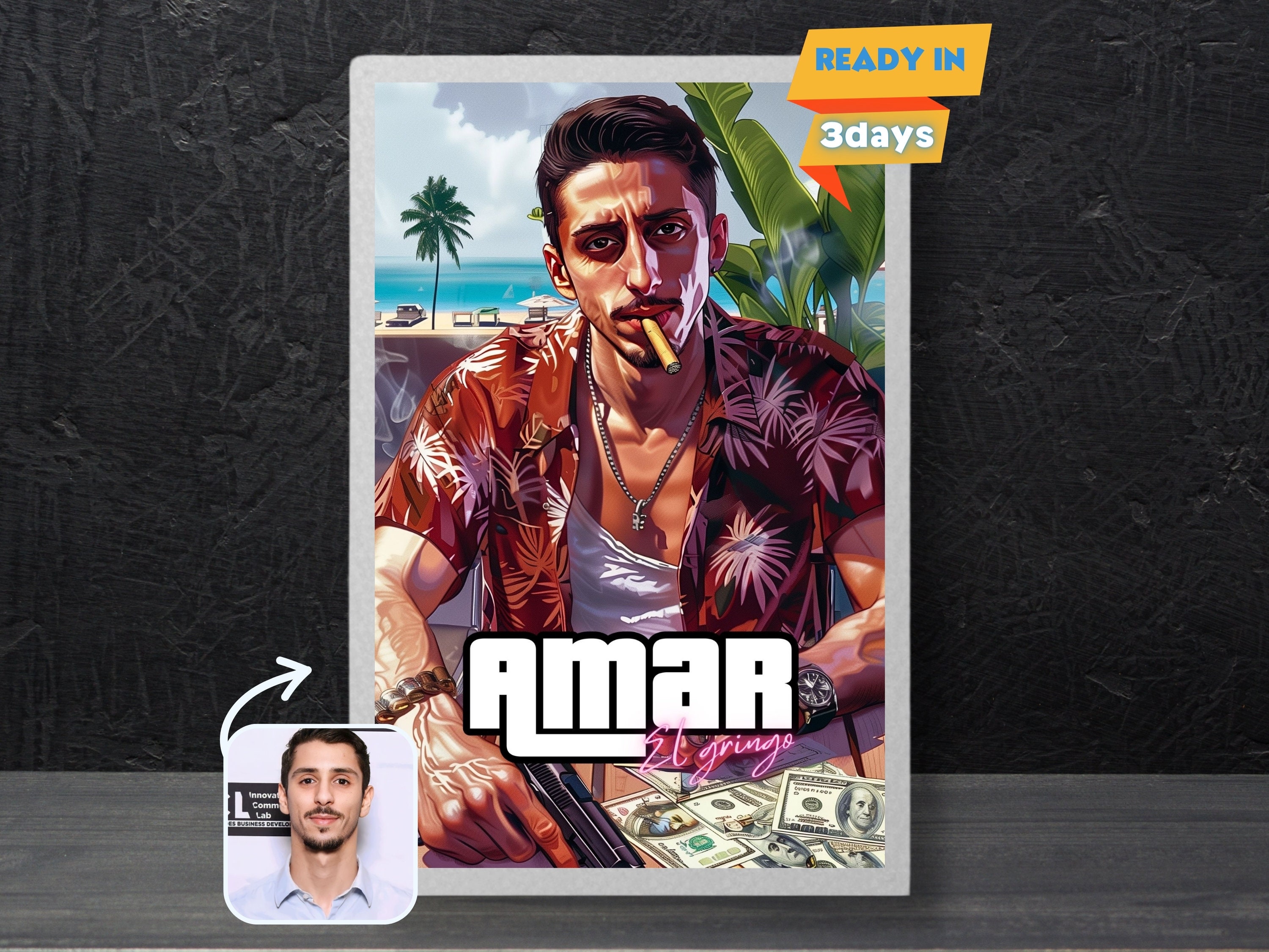 Personalized GTA Portrait, Grand Theft Auto Personalized Portrait ...