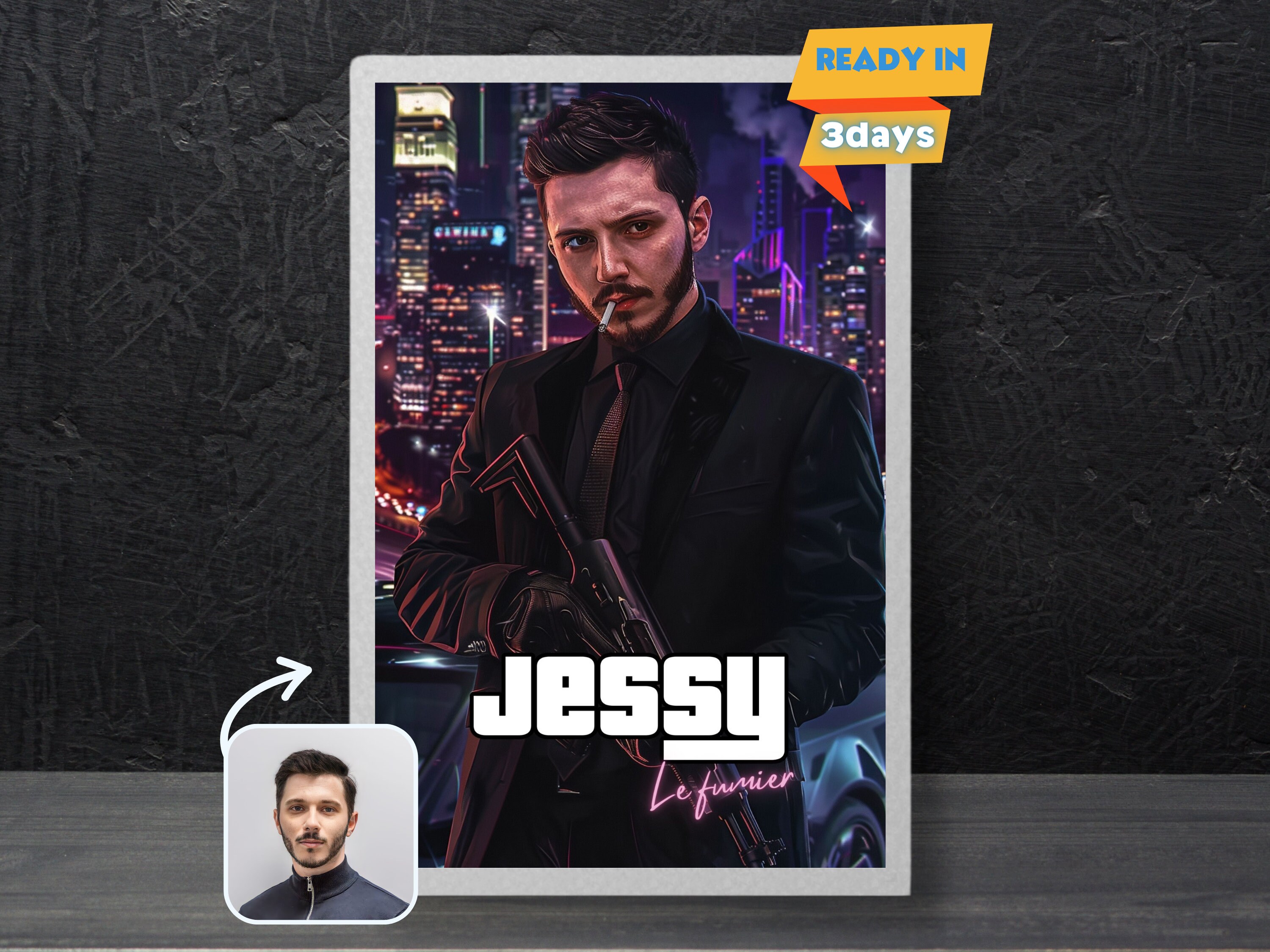 Personalized GTA Portrait, Grand Theft Auto Personalized Portrait ...