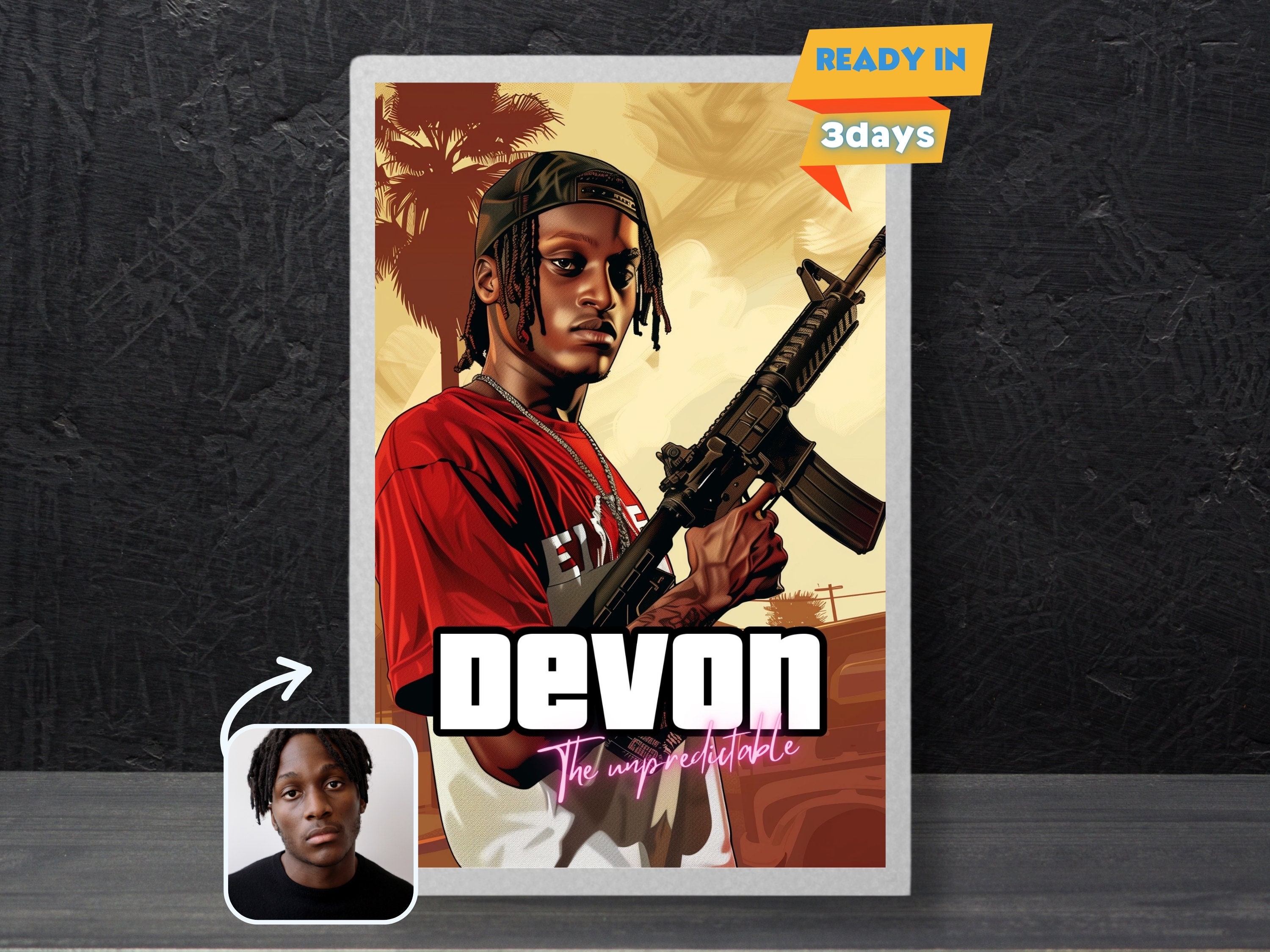 Personalized GTA Portrait, Grand Theft Auto Personalized Portrait ...