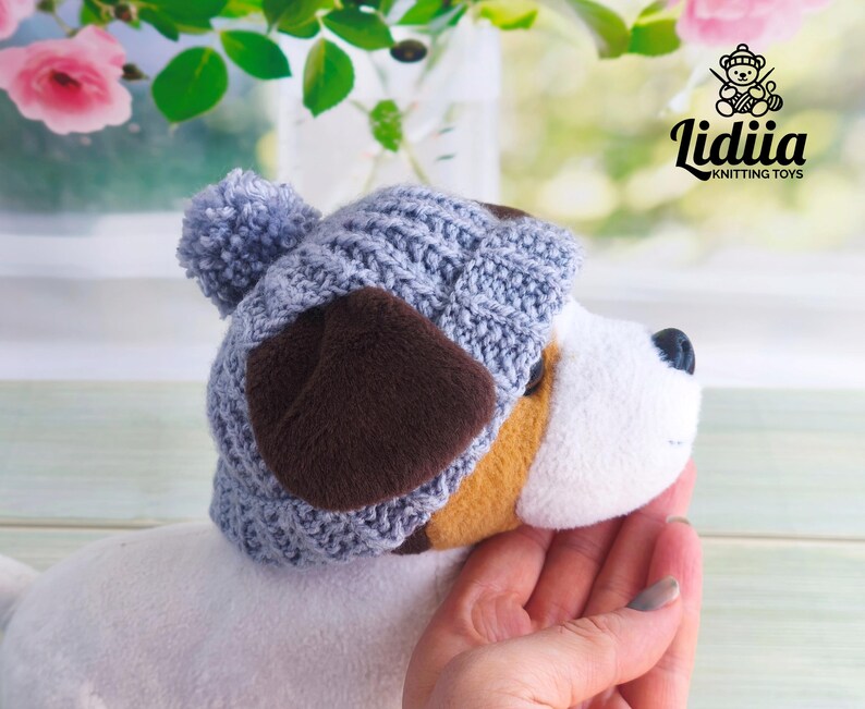Dog Hat Knitting Pattern in English With Pom-pom: 3 Sizes (PDF Download ...