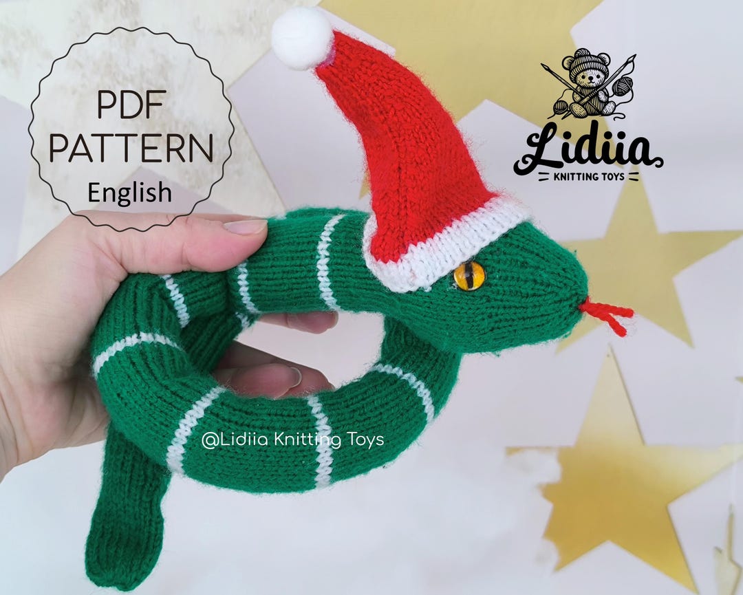 Snake Knitting Pattern – Festive and Fun Holiday Snake Decor, Knitted ...