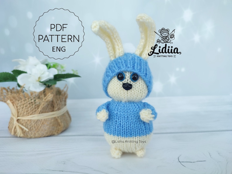 Farm Animals Knitting Pattern in English Set: Cat, Pig, Rabbit Plush ...