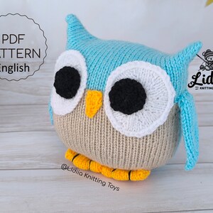 Owl Knitting Pattern, Knitted Animal Toys, Easy Knit Owl, Knitted Bird ...