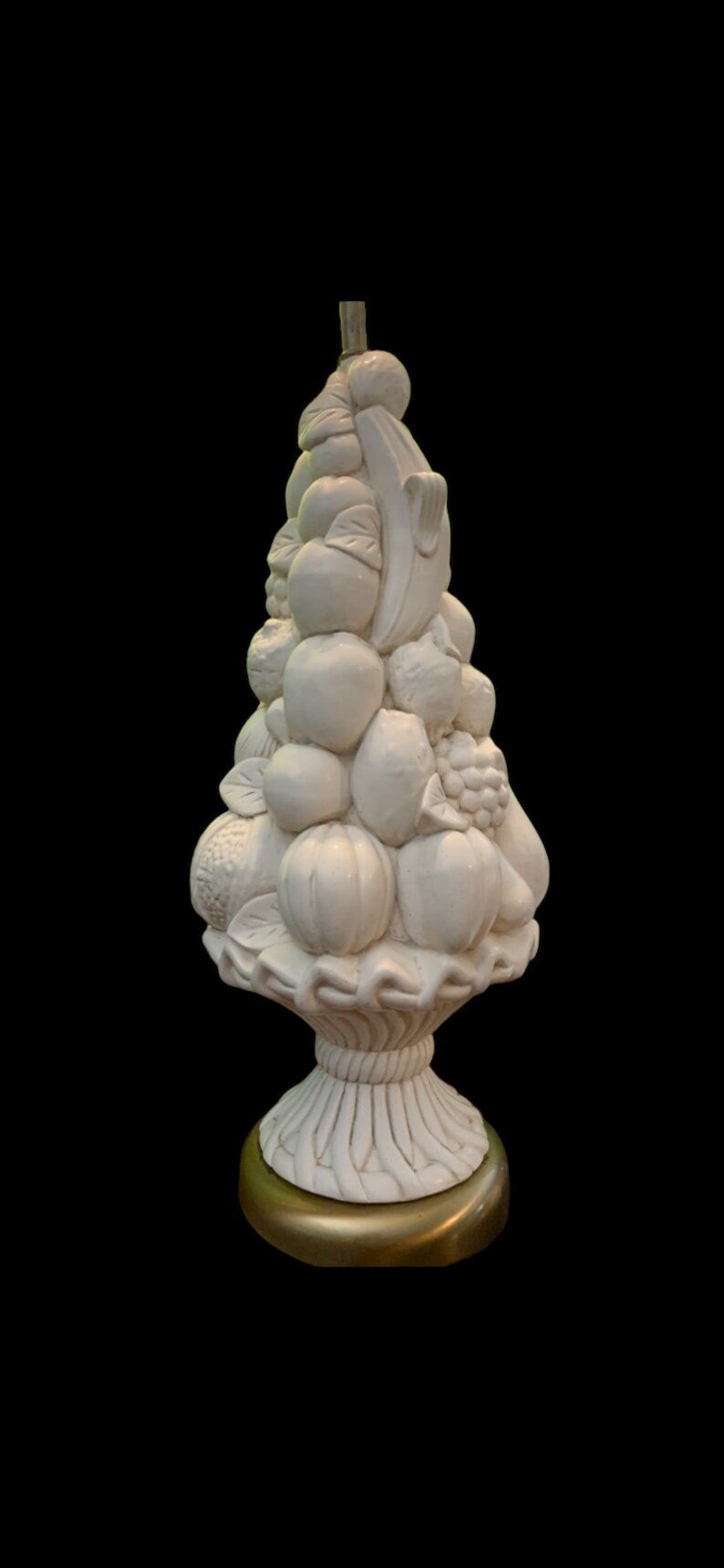 Rare Vintage White Fruit Lamp - Etsy