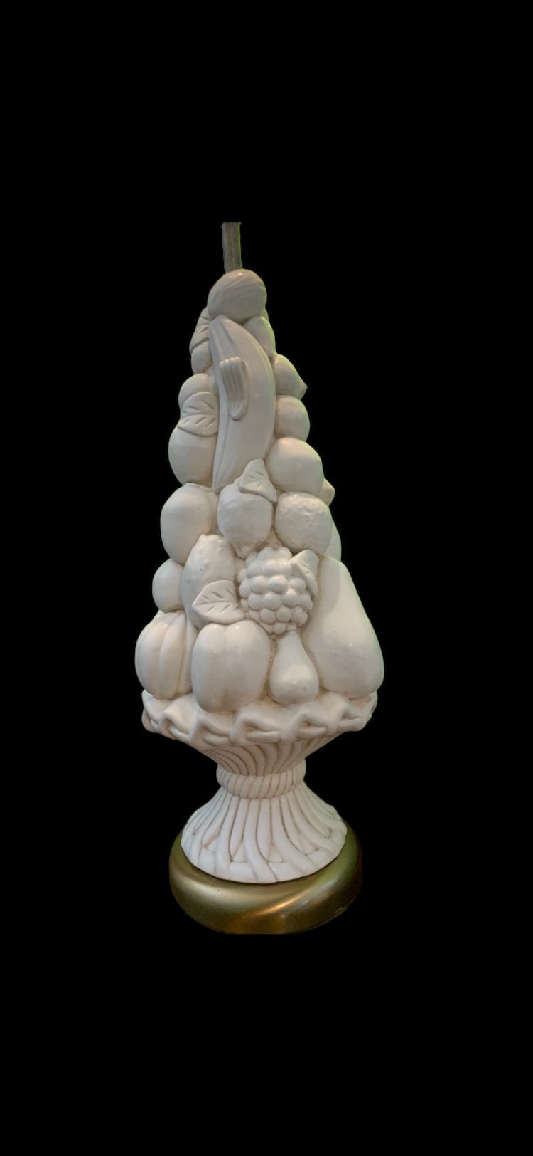 Rare Vintage White Fruit Lamp - Etsy