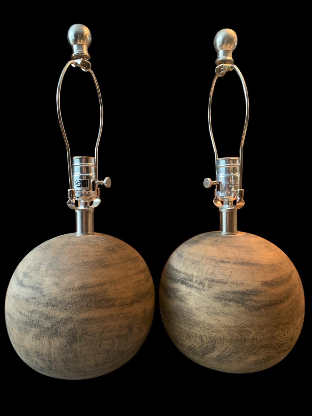 Rustic Wood Cannon Ball Lamps - Etsy