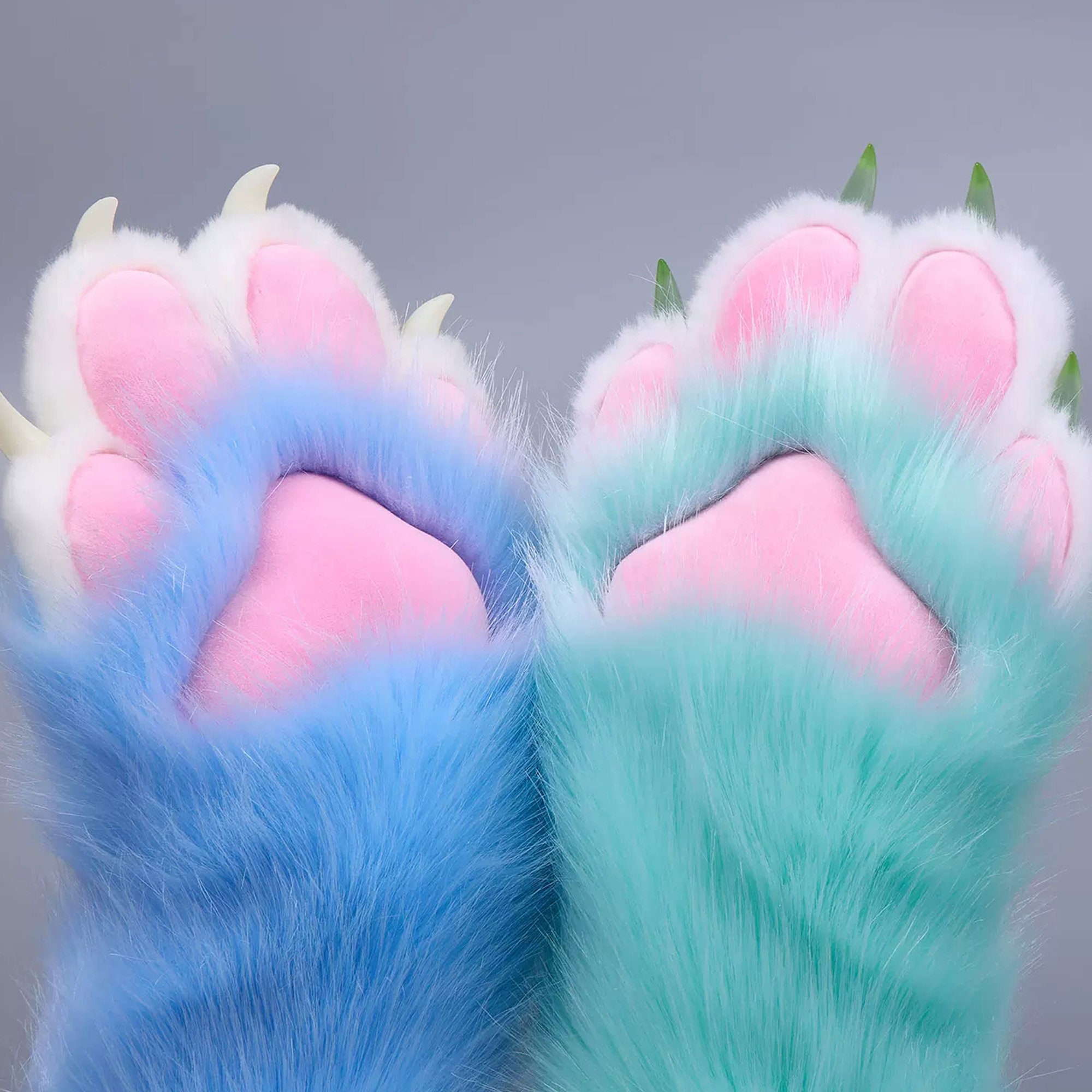 Furry Cat Paws With Claw, Black Furrysuit Paws, Cosplay Fursuit Paws ...