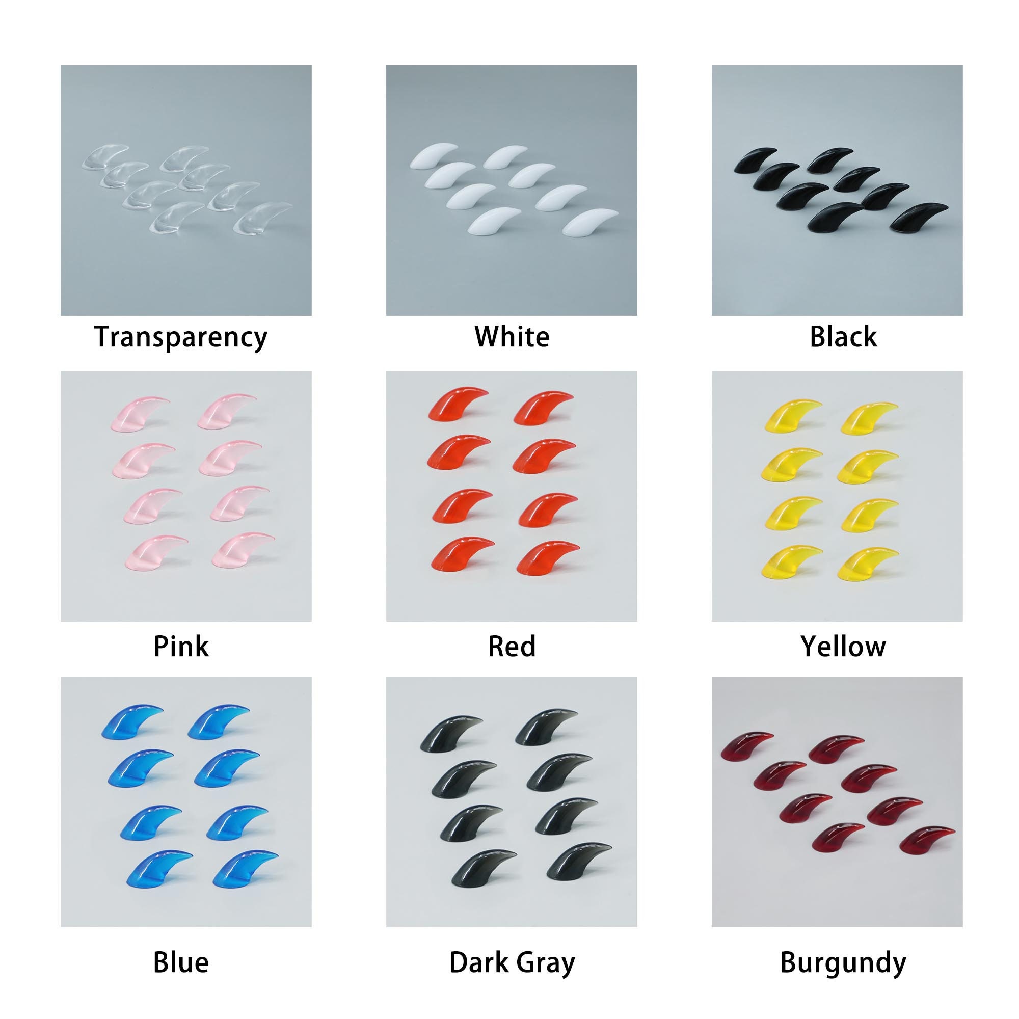 Set of 8 Fursuit Claws, Deluxe Plastic Claws for Fursuit Making 9 ...