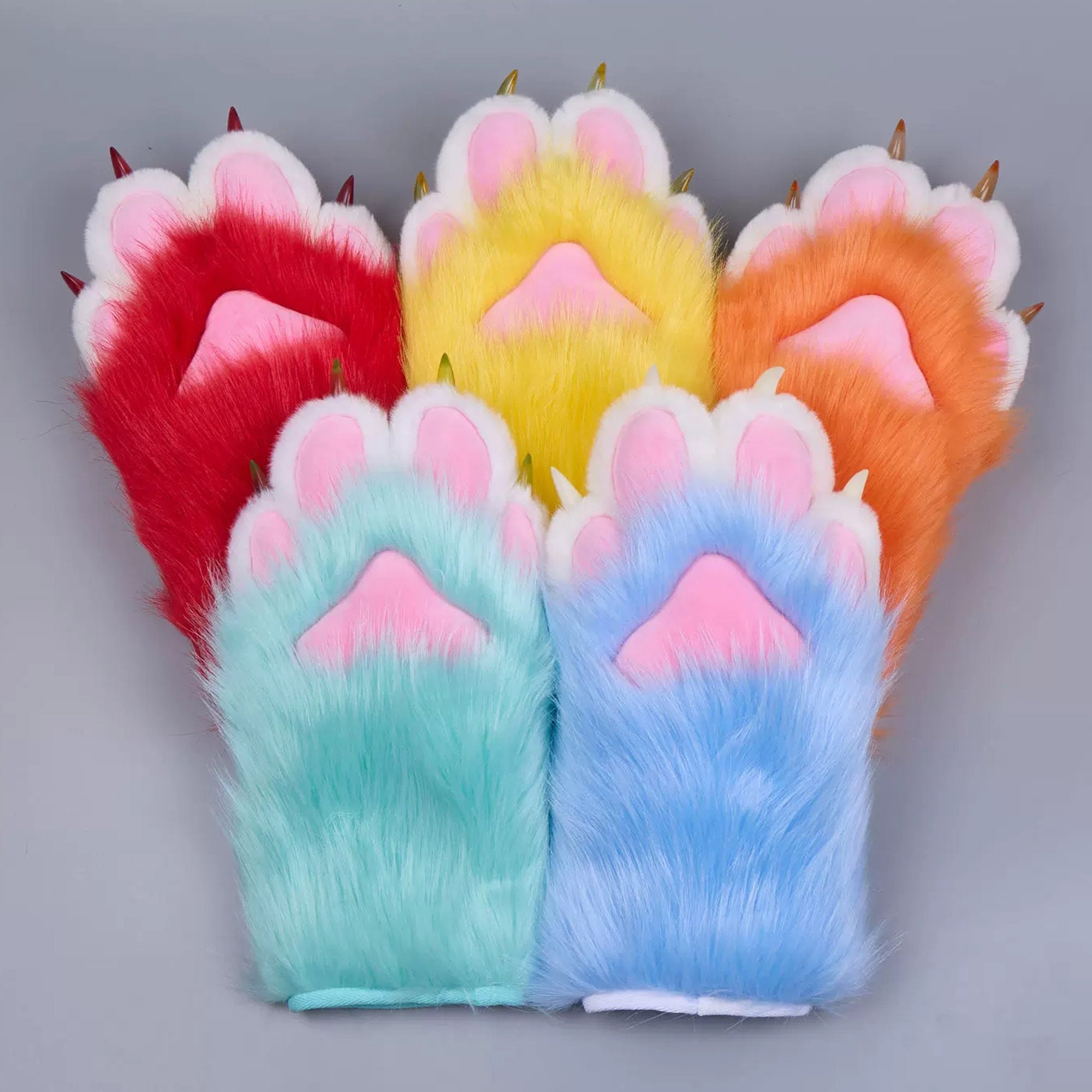 Furry Cat Paws With Claw, Black Furrysuit Paws, Cosplay Fursuit Paws ...