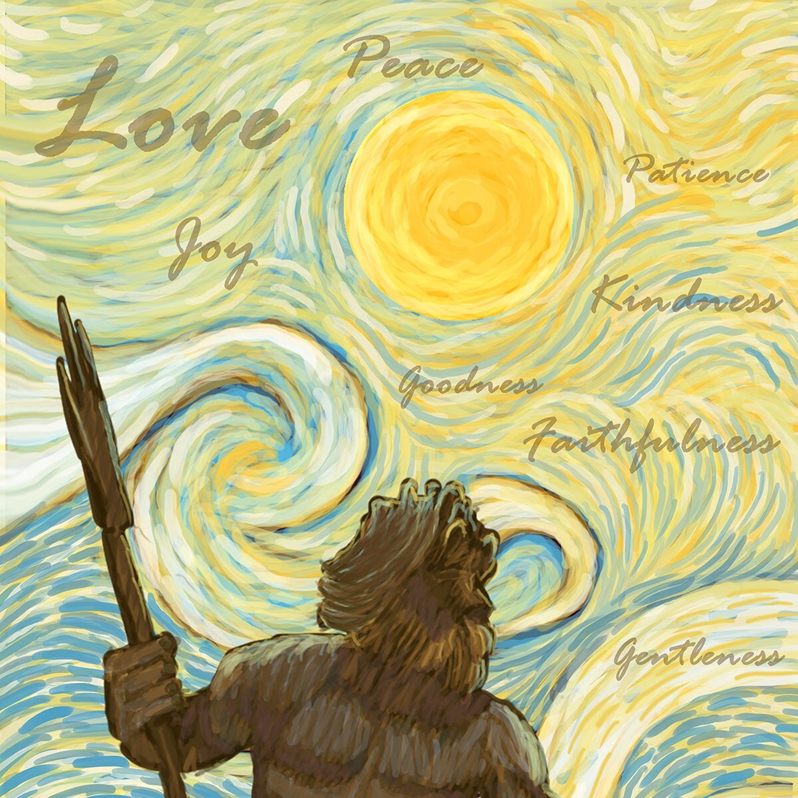 King Neptune With Galatians 5:22 Scripture on the Beach - Etsy