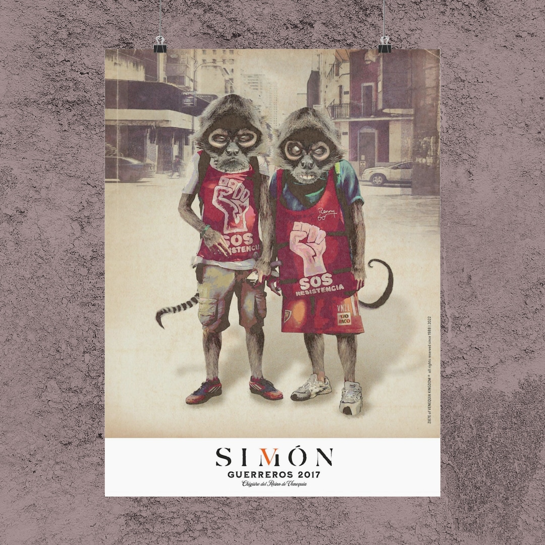 Simon Spider Monkey Warriors 2017 Kingdom of Venequia Poster 45.72 X 60 ...