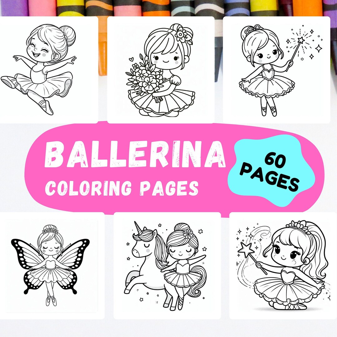 60 Ballerina Coloring Pages for Kids: Printable Ballet Pictures ...