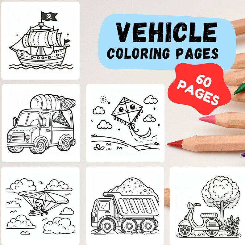Cars Coloring Pages Toddlers, Vehicle Coloring Book, Boys Coloring ...