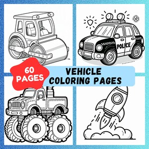 Cars Coloring Pages Toddlers, Vehicle Coloring Book, Boys Coloring ...