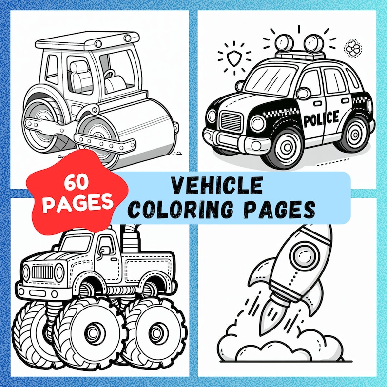 Cars Coloring Pages Toddlers, Vehicle Coloring Book, Boys Coloring ...
