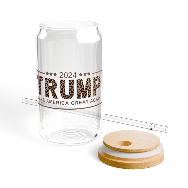 Summer Sips in Style: Leopard Print Make America Great Again Mom Cup ...