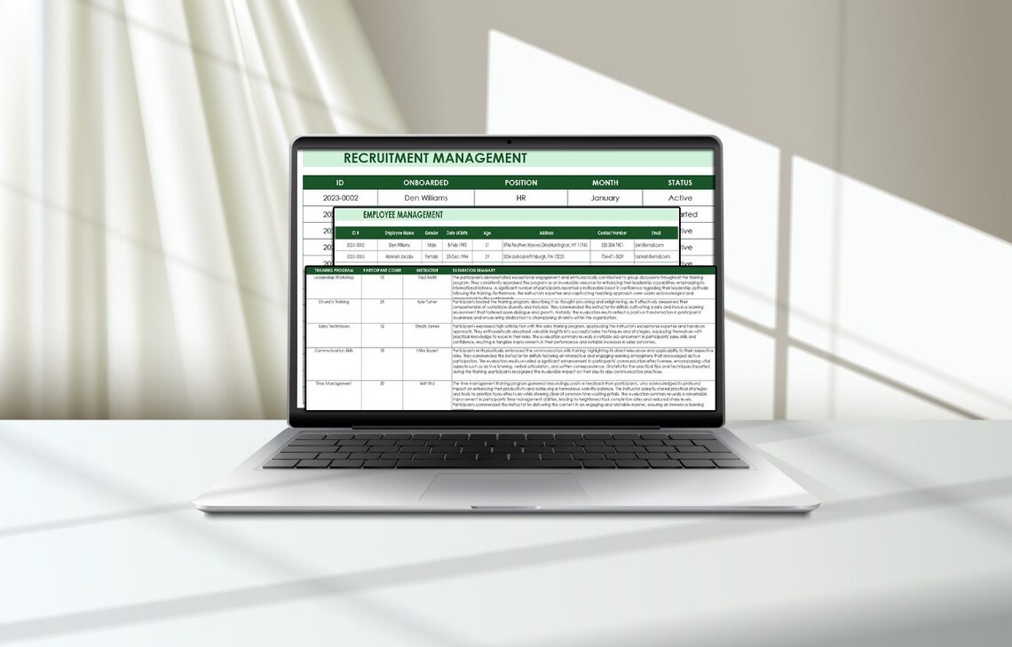 HR Employee Dashboard Template | Excel Templates | HR Employee Data ...