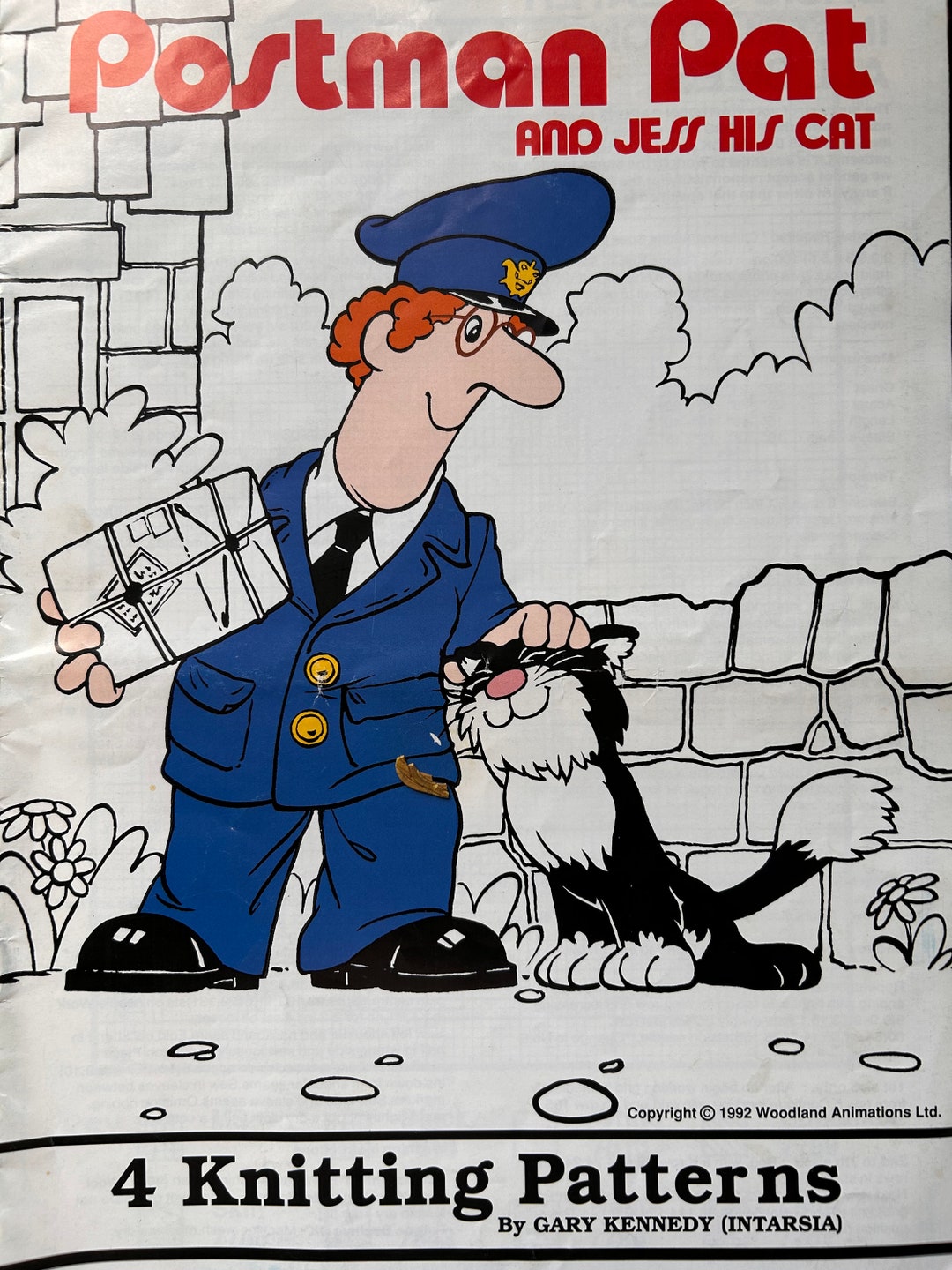 Digital Vintage Postman Pat and Jess Intarsia Sweater Jumper 4 KNITTING ...