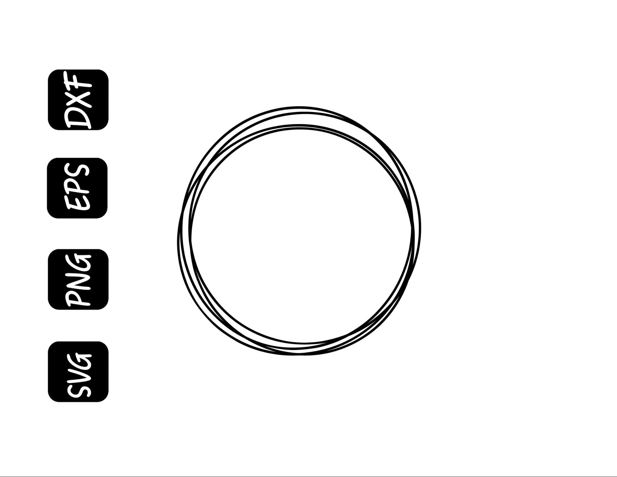 Circles, Layered Circle Frames Svg, File for Cricut & Silhouette Files ...