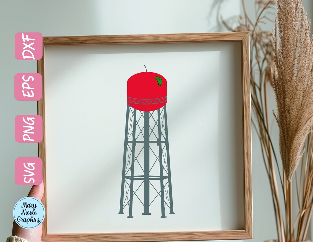Apple Water Tower Svg|instant Download|sublimation Graphics|clipart ...