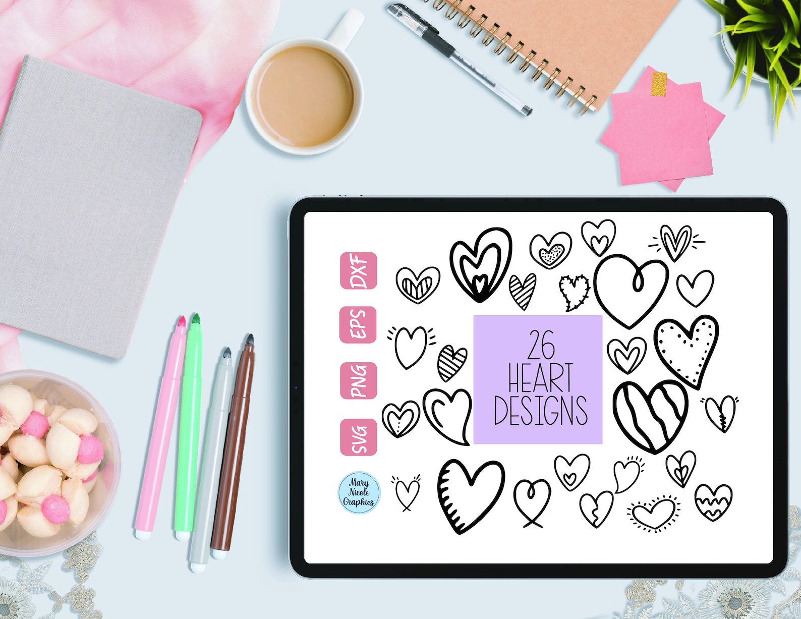 Doodle Heart SVG Bundle, Heart Svg Bundle Hand Drawn Heart Svg, Open ...