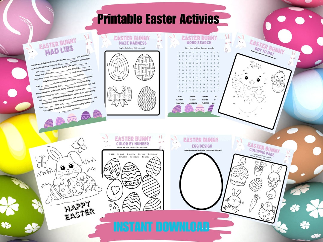 Easter Printable Activity Bundle - Etsy