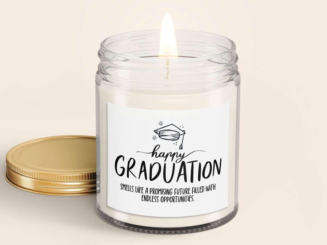 Happy Graduation Candle, Congrats Grad Gift Idea, Gift for High School ...