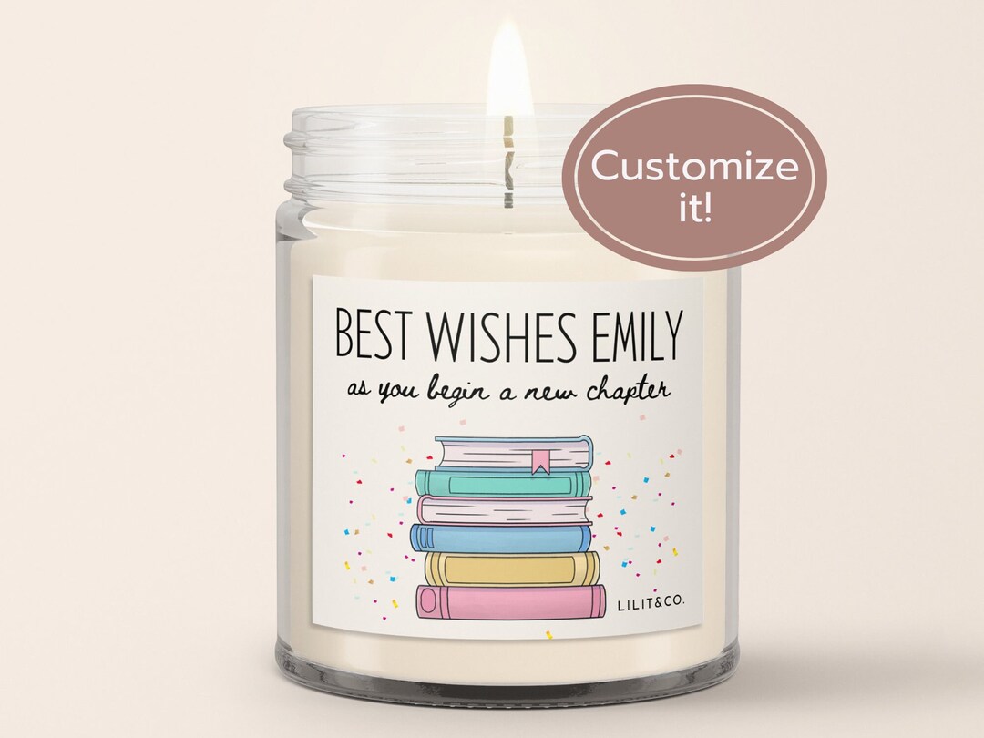 New Chapter Graduation Candle, Personalized Grad Gift, Custom ...