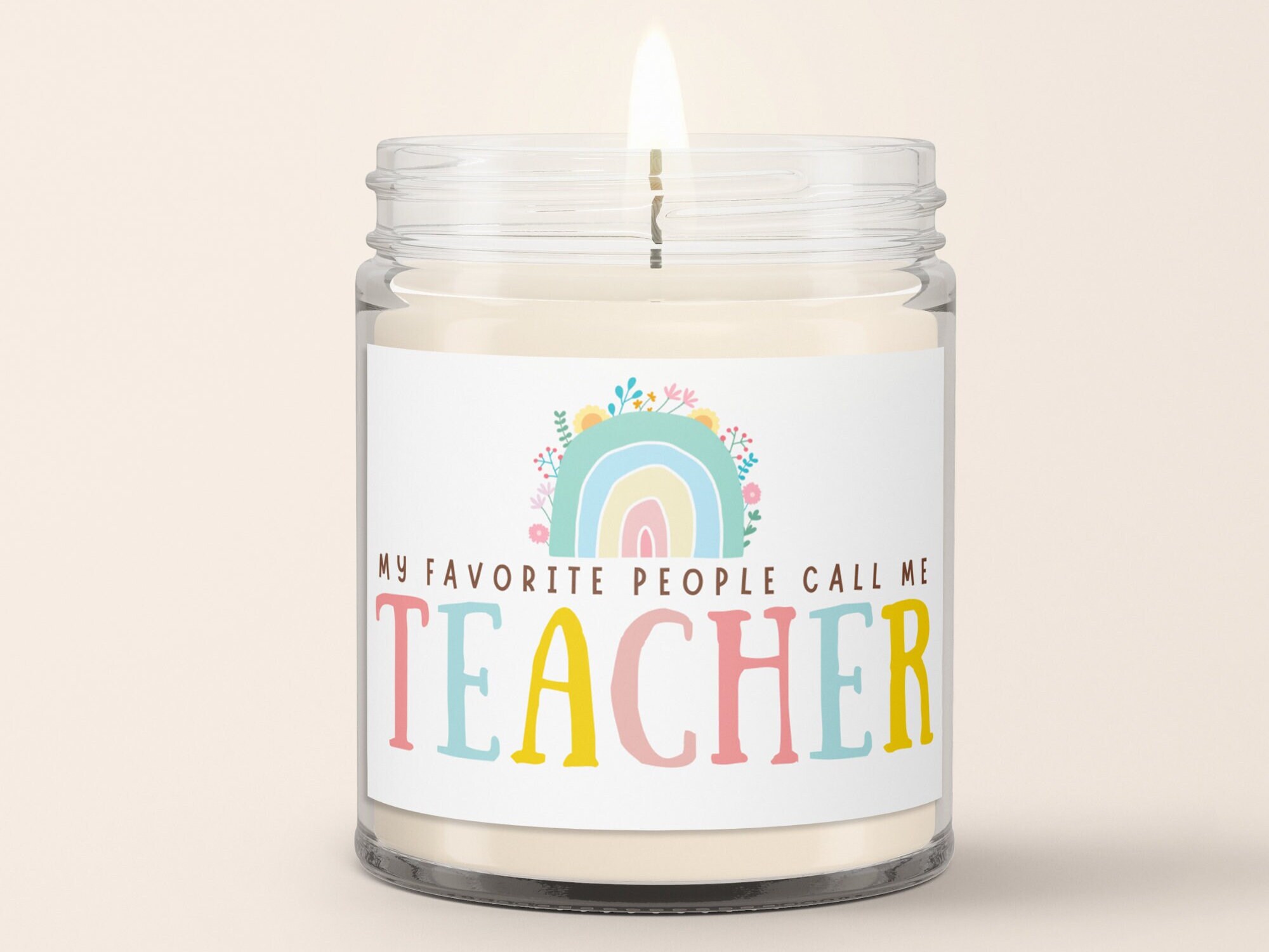 Teacher Candle, Teacher Appreciation Gift, Gift From Class for Teacher ...