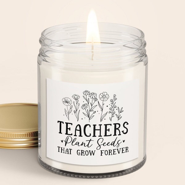 Teacher Candle, Teacher Appreciation Gift, Gift From Class for Teacher ...