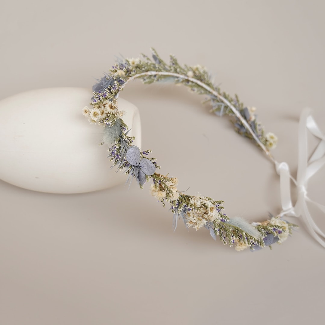 Boho Bride Crown,dried Flowers Crown,bridal Crowns,wedding Crown - Etsy