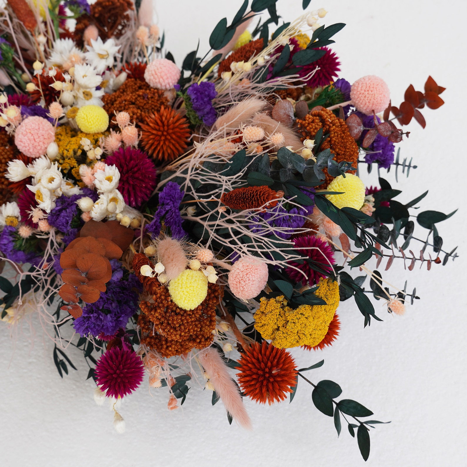Natural Dried Flower Arch Arrangement,rustic Wedding Decor, Boho ...