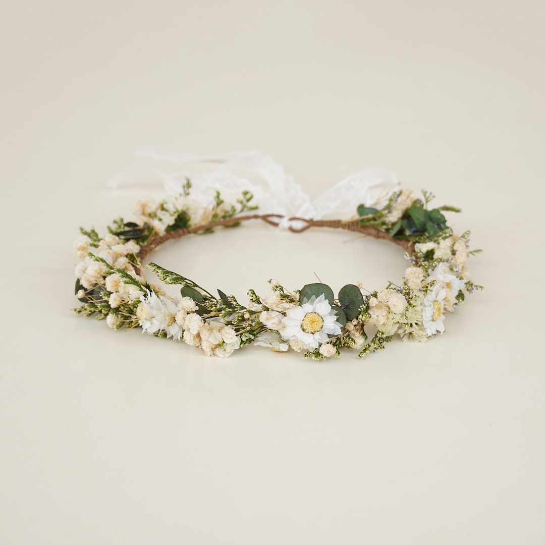 Dried Flowers Crown,bridal Crowns,natural Flowers Girl Floral Crown ...