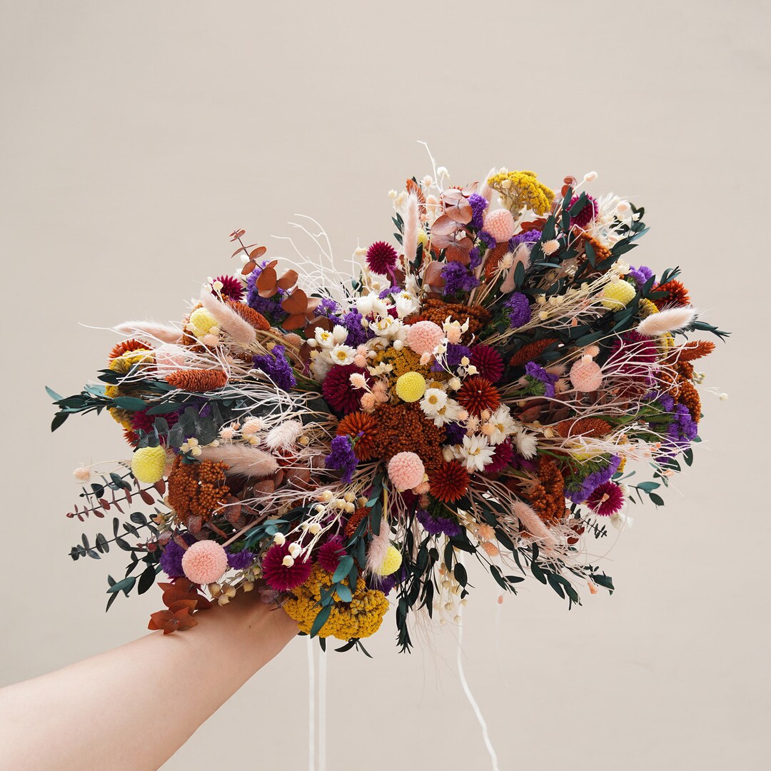 Natural Dried Flower Arch Arrangement,rustic Wedding Decor, Boho ...