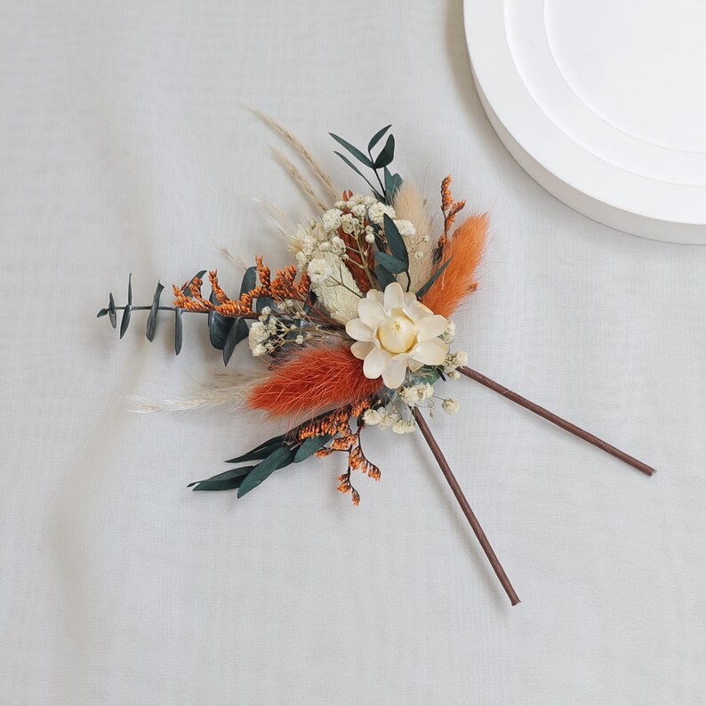 Baby's Breath + Pampas Flower+daisy Dried Flower Bridal Bouquet,dried ...