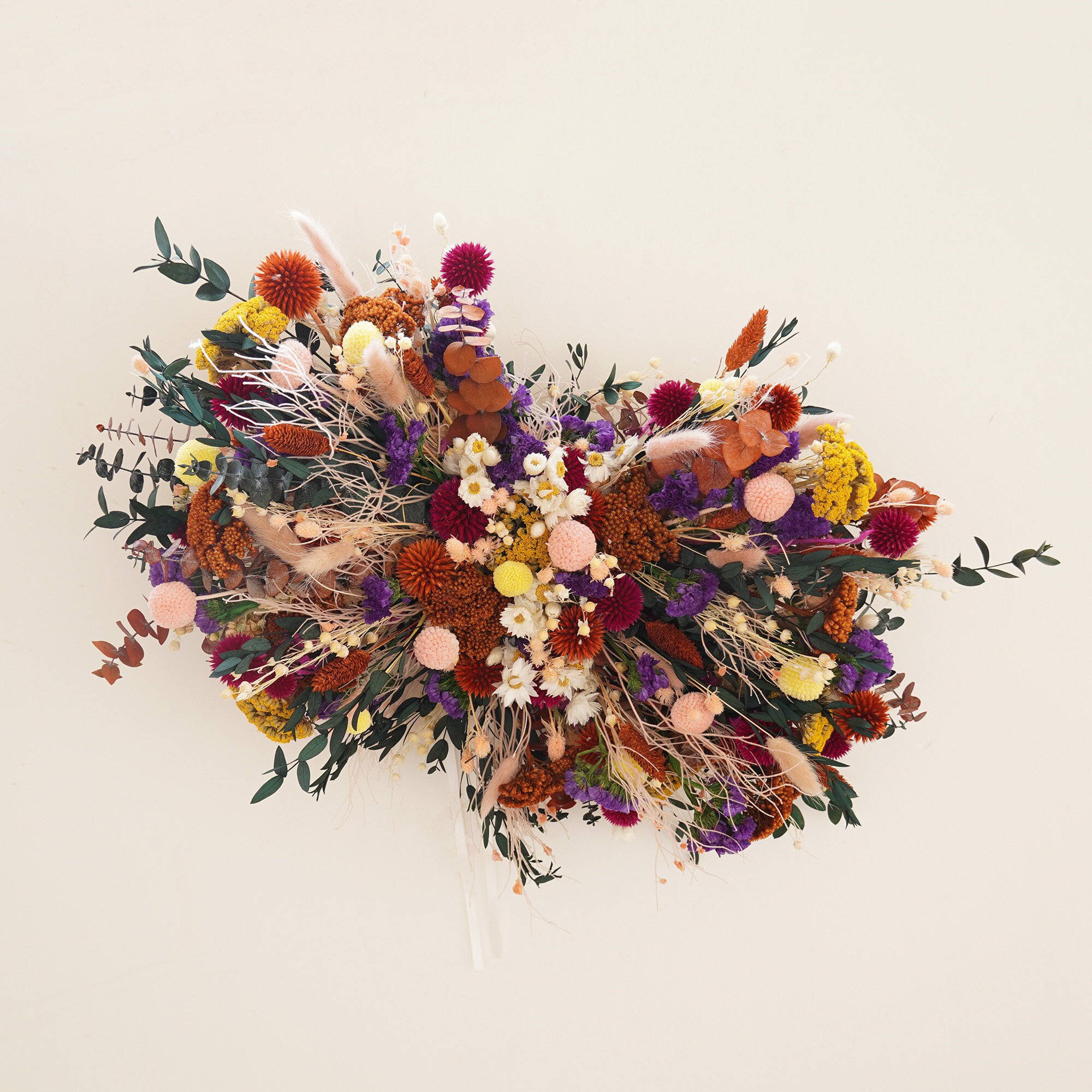 Natural Dried Flower Arch Arrangement,rustic Wedding Decor, Boho ...