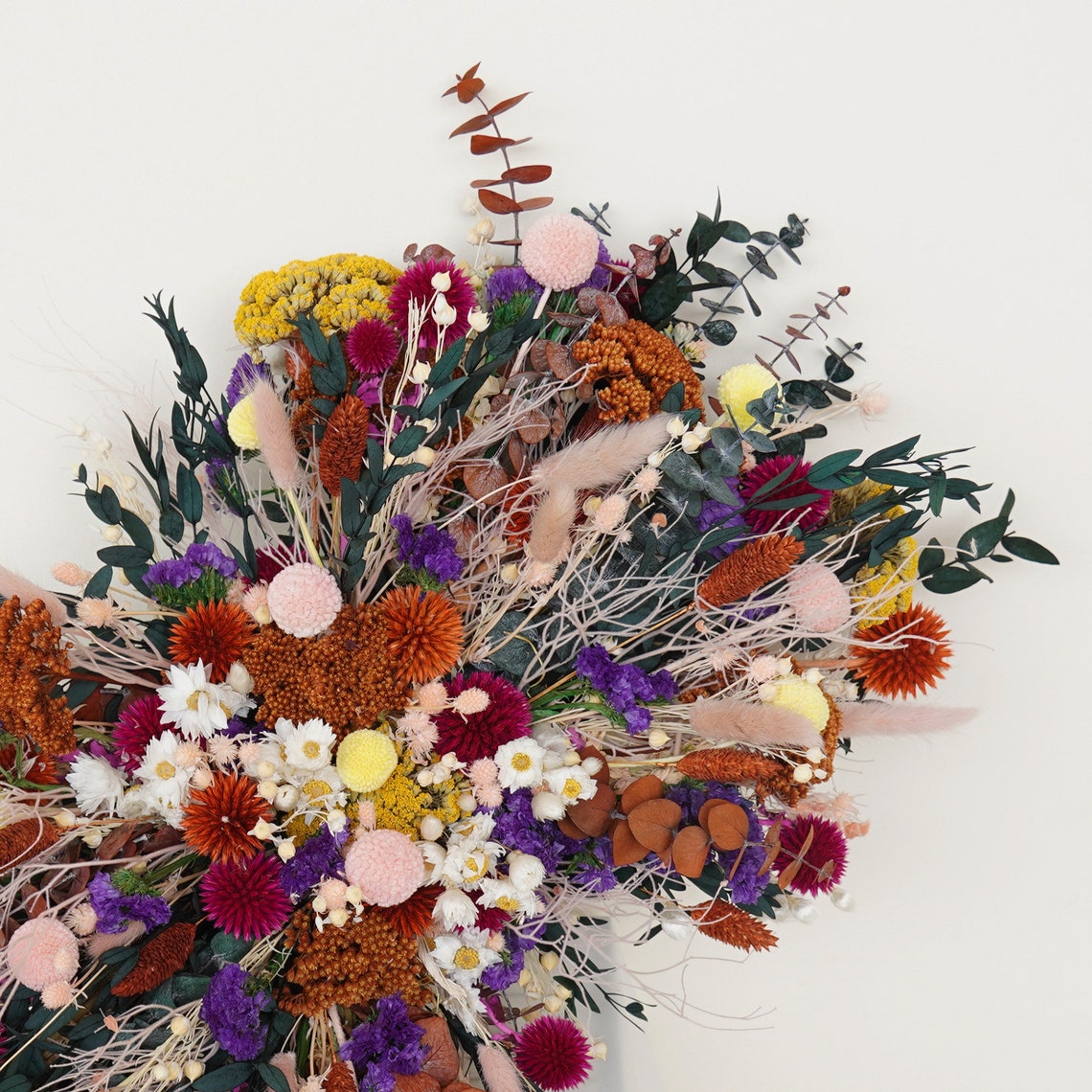 Natural Dried Flower Arch Arrangement,rustic Wedding Decor, Boho ...