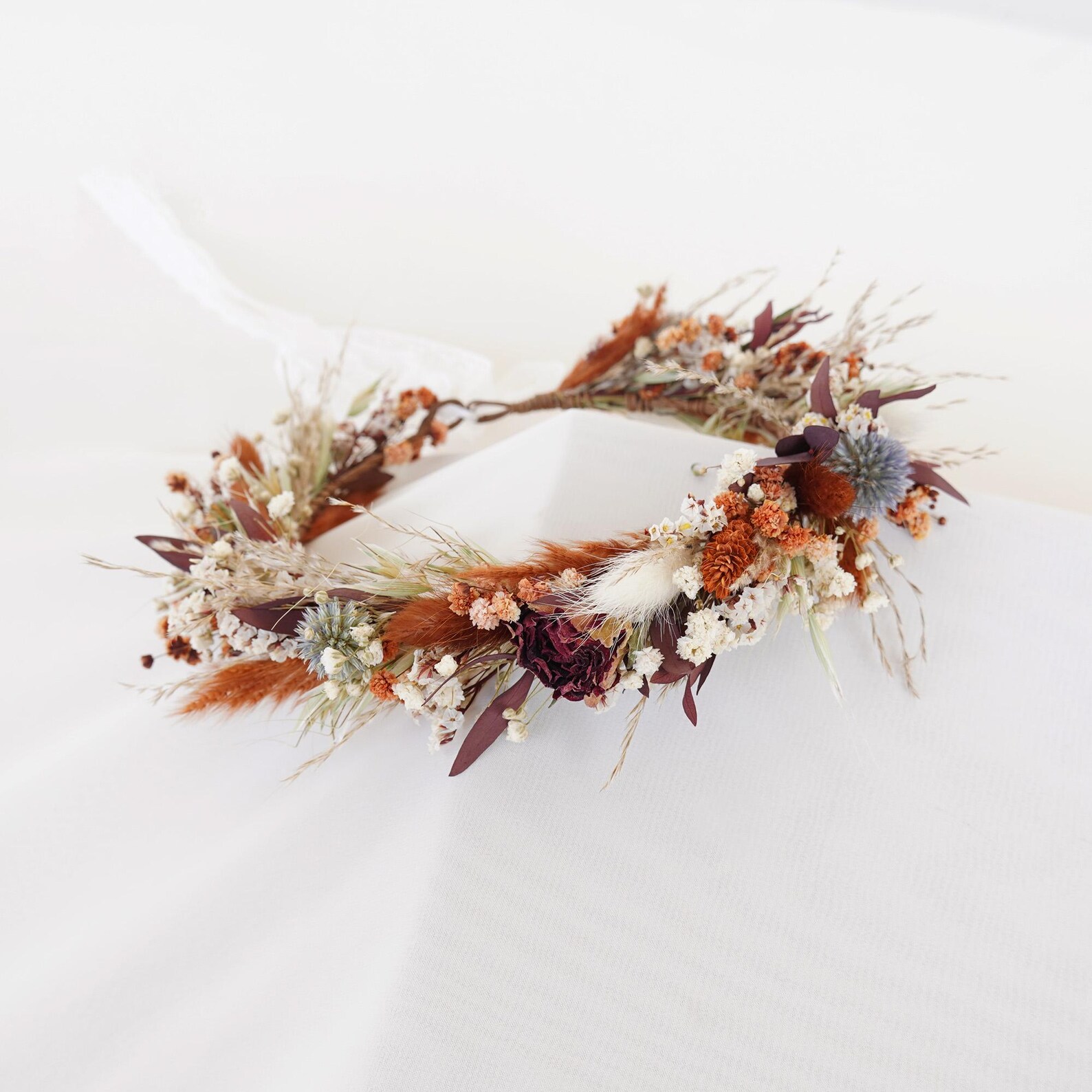 Dried Flowers Crown,boho Bride Crown,dried Flowers Crown,bridal Crowns ...