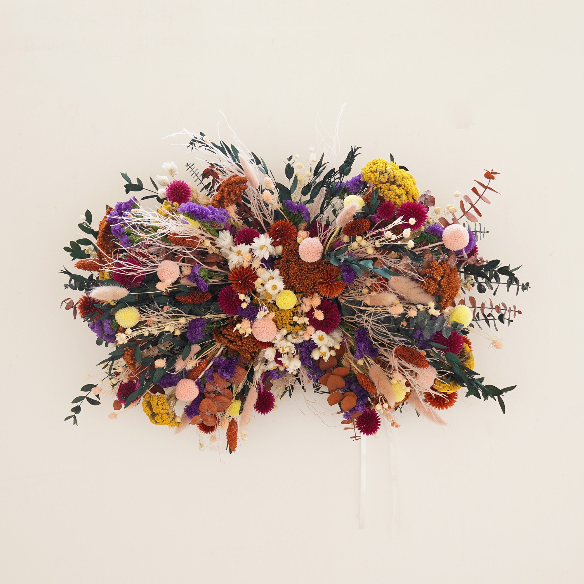 Natural Dried Flower Arch Arrangement,rustic Wedding Decor, Boho ...