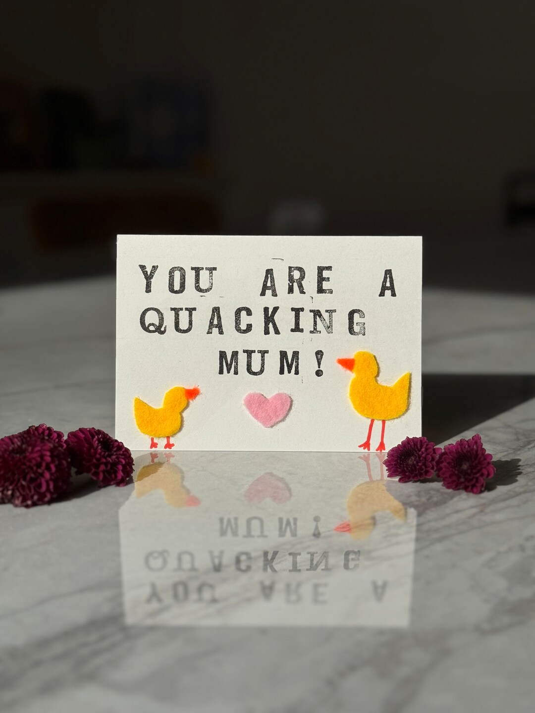 You Are A Quacking Mum Card Mother's Day Card Handmade Felt Card - Etsy