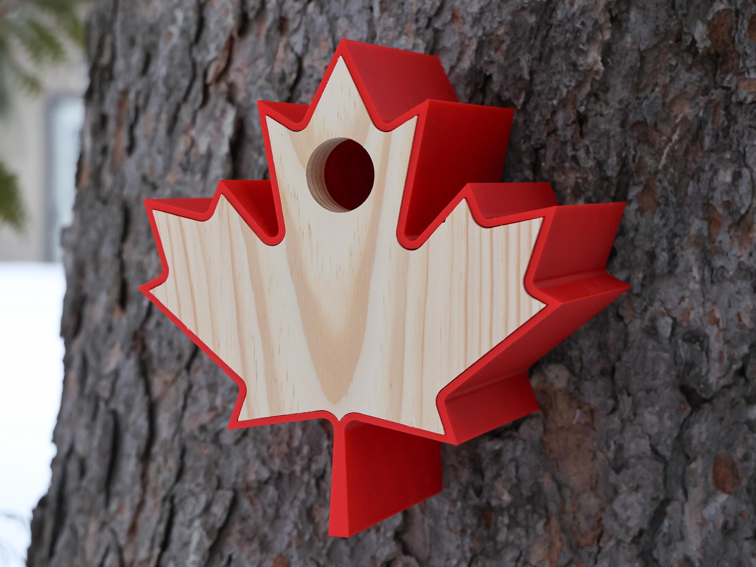 Maple Leaf Bird House Canada Day Gift Bird Enthusiast Garden Decor ...