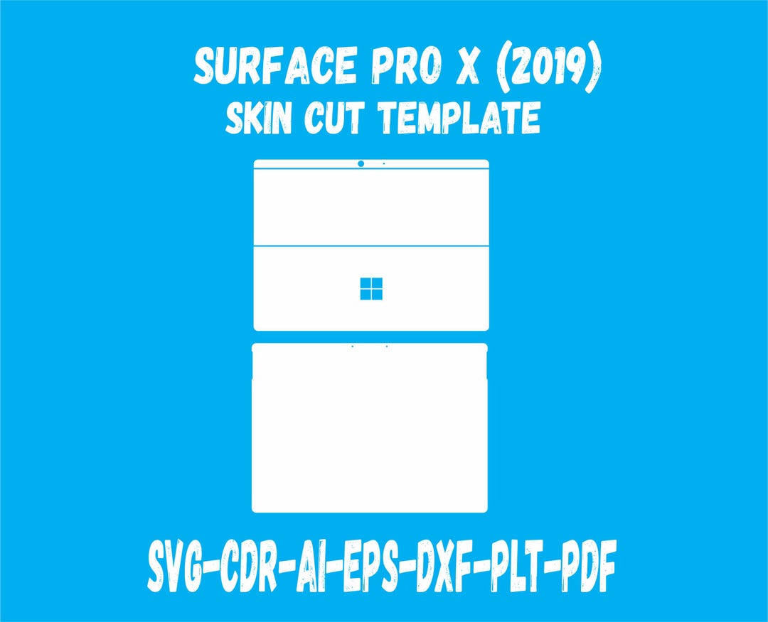 Surface Pro X (2019) Skin Vector Template Skin Layout Die Cuts File Svg ...