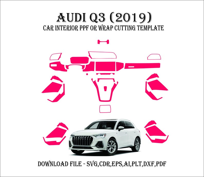 Audi Q3 2019 - Wrap Template - Scale Template Design Vector Digital ...