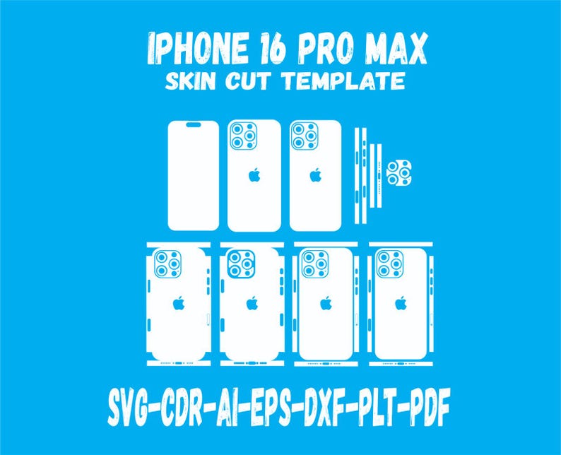 IPhone 16 Pro Max Skin Vector Template Skin Layout Skin Die Cuts File ...