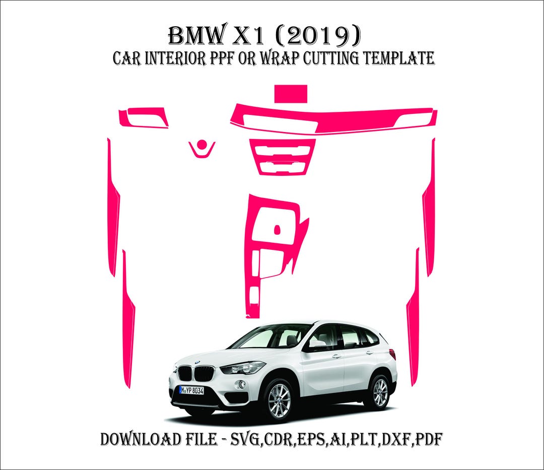 BMW X1 2019 - Wrap Template - Scale Template Design Vector Digital ...