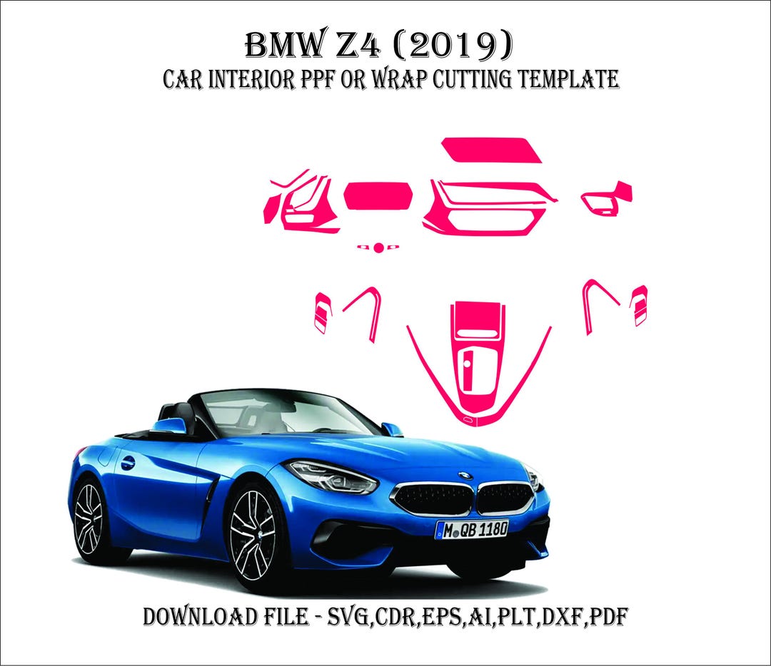 BMW Z4 2019 - Wrap Template - Scale Template Design Vector Digital ...