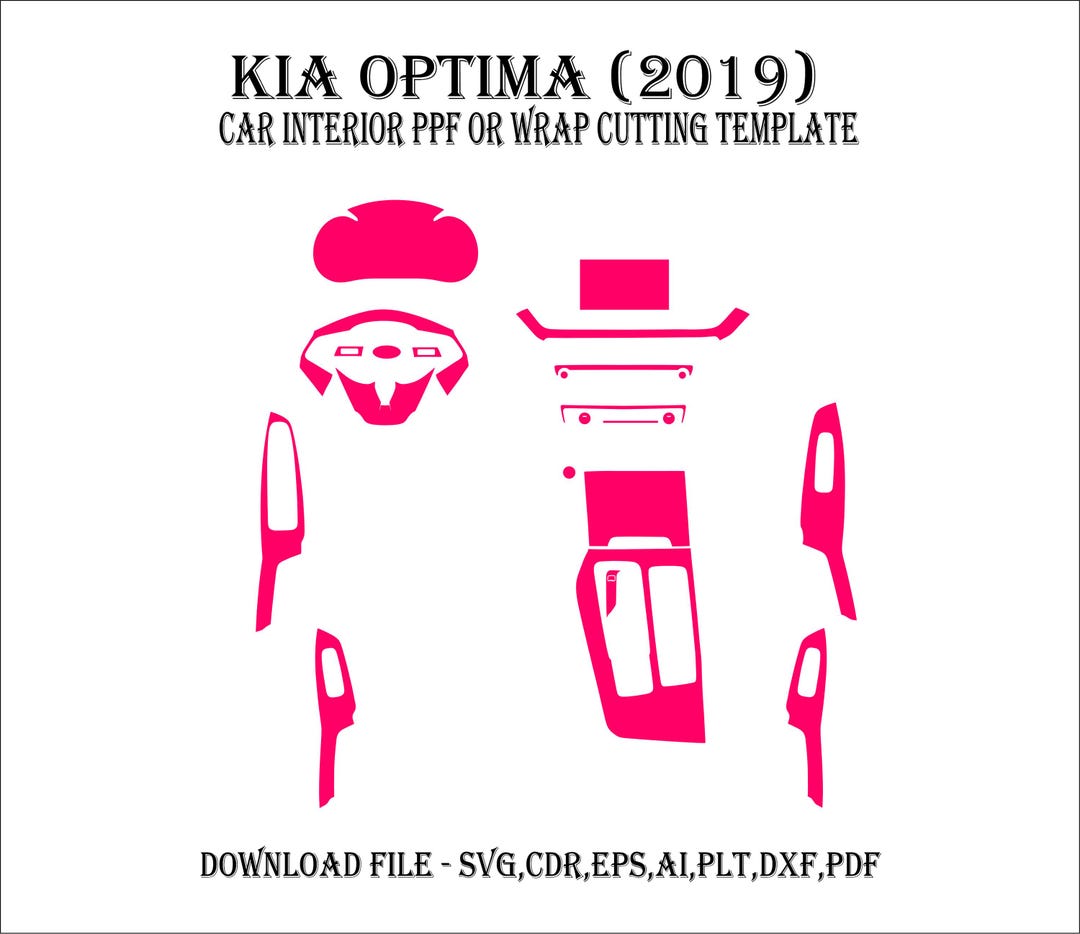 KIA Optima 2019 - Wrap Template - Scale Template Design Vector Digital ...
