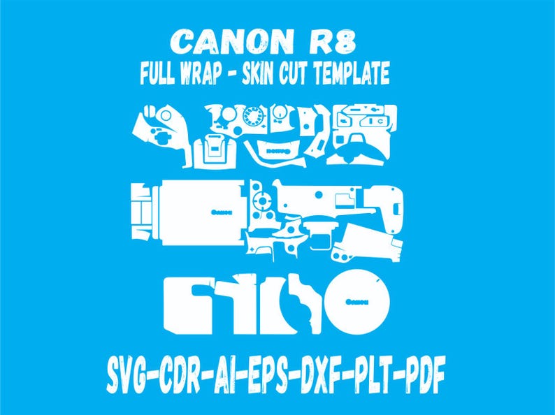 Canon Eos R8 Skin Template Vector File Skin Layout Skin Die Cut Cuts ...